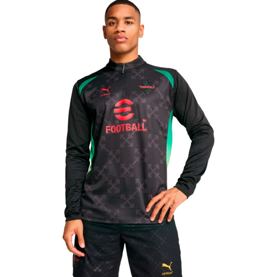 Majica dugih rukava Puma AC Milan x Off-White 2024-2025 Četvrti Crno ...